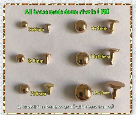Golden Brass Dome Rivet Button 6 Mm At Rs 1 Piece In Chennai Id