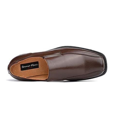 Bruno Marc Mens State 01 Dark Brown Leather Lined Dress Loafers Shoes