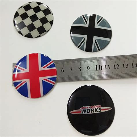 Pcs Mm Car Wheel Hub Center Cap Sticker Jcw Emblem Decals For Mini Cooper Countryman R R