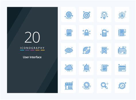 20 User Interface Blue Color Icon For Presentation 18318007 Vector Art At Vecteezy