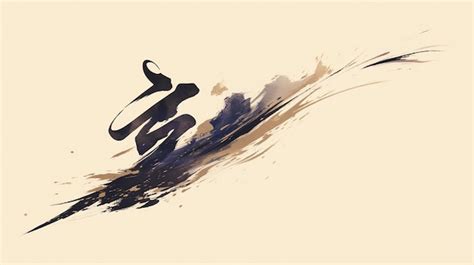 Korean Calligraphy Patterns With Elegant Strokes Premium Ai Generated
