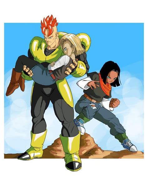 [oc] Androids 16 17 18 R Dbz