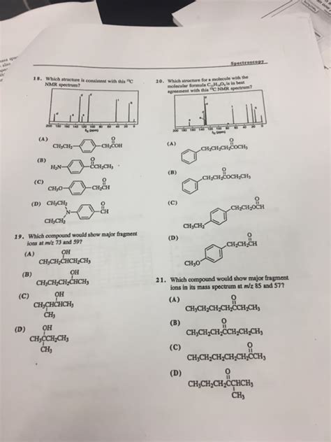 Solved Which Structure Is Consistent With This C NMR Chegg