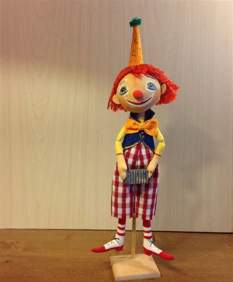 Clown Art Doll Rag Doll Ooak Clown Doll Circus Doll Etsy