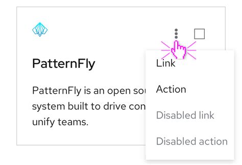 Patternfly Overflow Menu