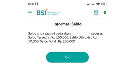 Saldo Diblokir Ribu Di Bank BSI Apa Maksudnya