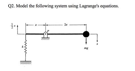 Solved 02 Model The Following System Using Lagrange S Chegg Com