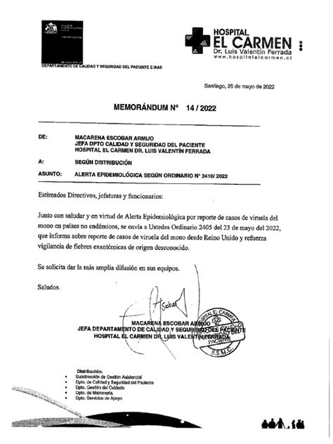 Alerta Epidemiológica Por Casos De Viruela Del Mono Pdf