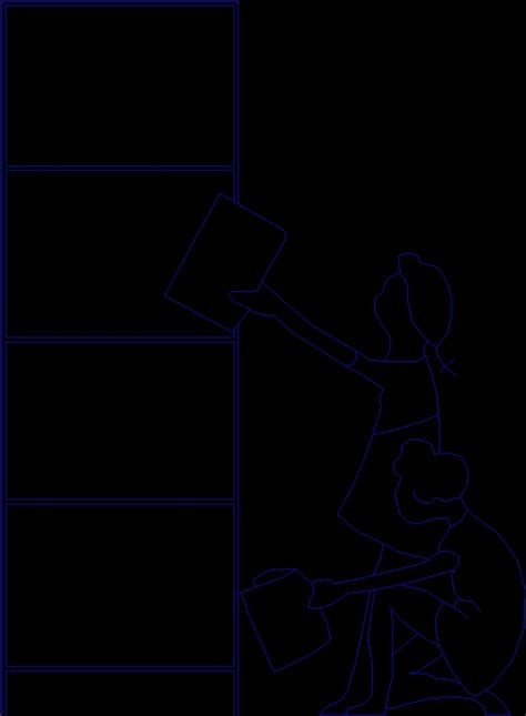 Girls In Library DWG Elevation For AutoCAD Designs CAD