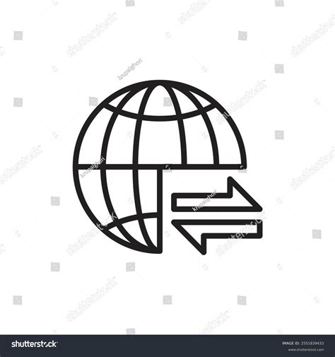 Import Export Icon Simple Thin Outline Stock Vector Royalty Free Shutterstock