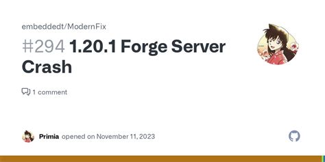 1 20 1 Forge Server Crash Issue 294 Embeddedt ModernFix GitHub