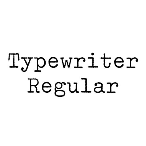 Typewriter Regular Free Fonts On