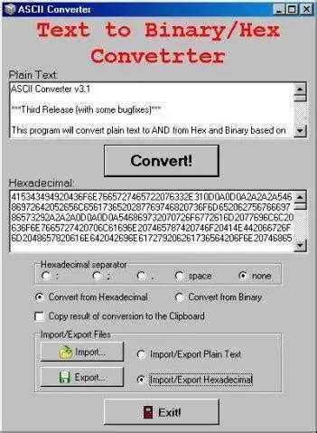 ASCII Converter Download For Windows