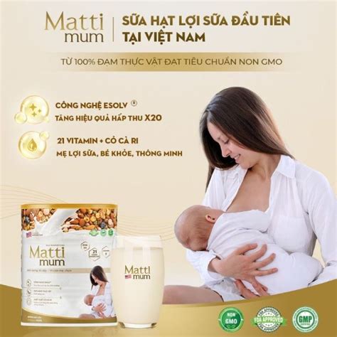 Sữa Matti Mum 650g Sữa Hạt Lợi Sữa Cho Mẹ Sau Sinh