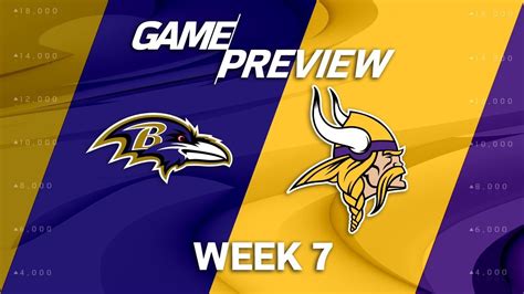 Baltimore Ravens Vs Minnesota Vikings Week 7 Game Preview Move The