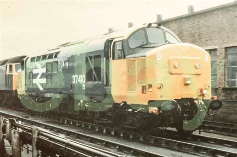 Uk Diesel Train Railway Photograph Of Class 37 Loco 37410 Rm37 1201 £1