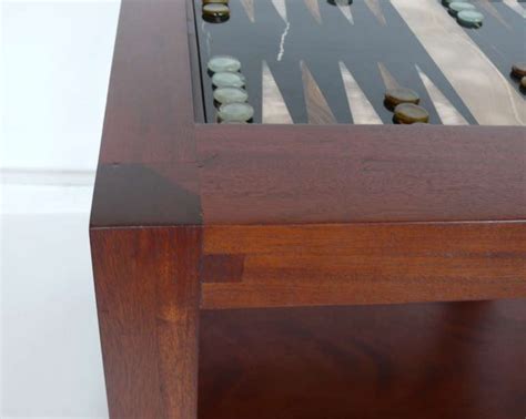 Wood And Marble Backgammon Table At 1stdibs