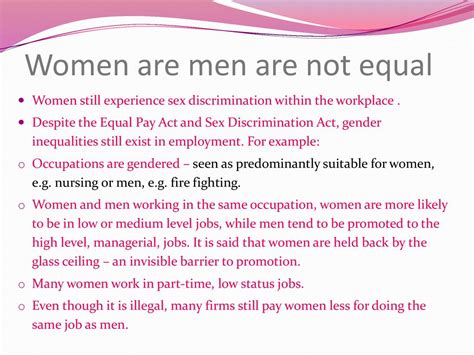 What Inequalities Do People Face As A Result Of Their Gender Ppt Download