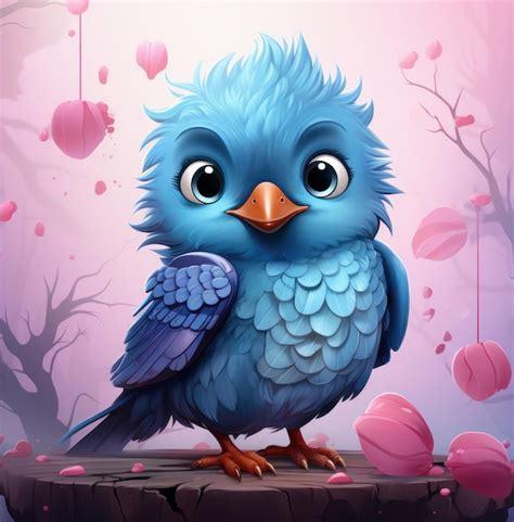 Premium Ai Image Cute Bird