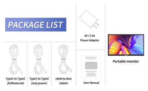 Portable Monitor Inch P FHD USB C Laptop Monitor HDMI Portable Screen HDR Hz Gaming