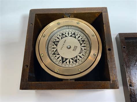 American Boat Boxed Compass By Ritchie At 1stdibs