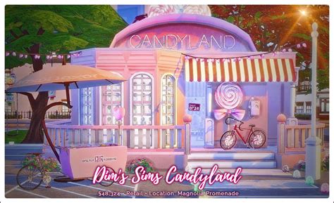 Candy Store The Sims 4 Bright And Colorful Candyland For Free Download
