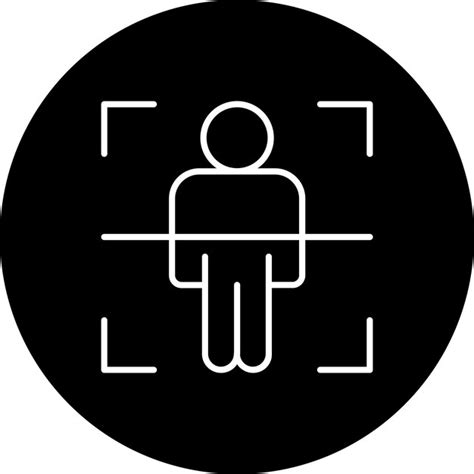 바디 스캔 아이콘 프리미엄 벡터