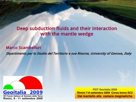 Pdf Deep Subduction Fluids And Their Interaction With The Mantle Wedge