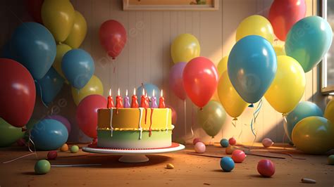 Шары торт картинки с днем рождения