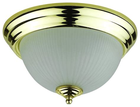 Cal Lighting 2 Lt Ceiling Lamp G24q 1 Socket Polished Brass 13