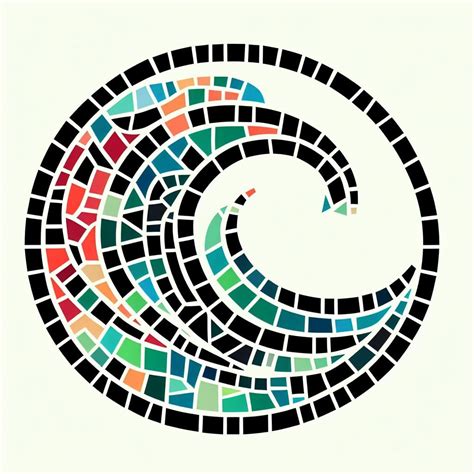 Mosaic Wave Template Pack Etsy