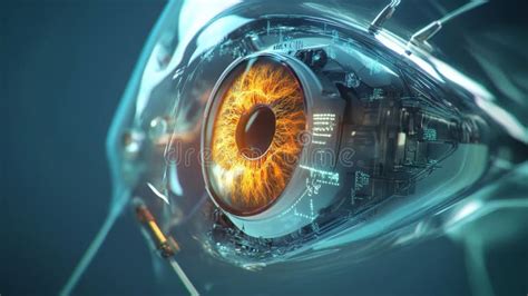 Futuristic Bionic Eye Concept With Retinal Implant Technology Stock
