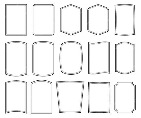 Premium Vector Set Of Simple Line Frames With Double Stroke Vector