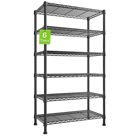 Reibii 6 Tier Wire Shelving Units 71 H Metal Storage Shelves Reibii