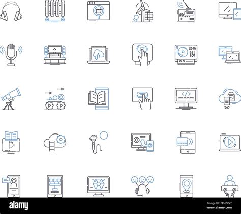 Confidential Data Line Icons Collection Secrecy Privacy Encryption Classified Sensitive