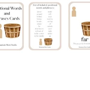 Positional Word Cards For Teaching Prepositions Set Of Cards For