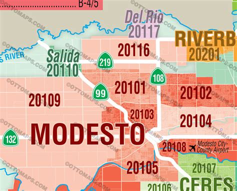 Stanislaus County Mls Area Map California Otto Maps