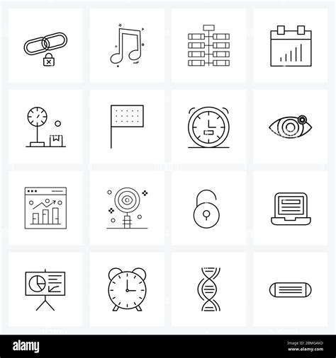 Isolated Symbols Set Of 16 Simple Line Icons Of Scale Service