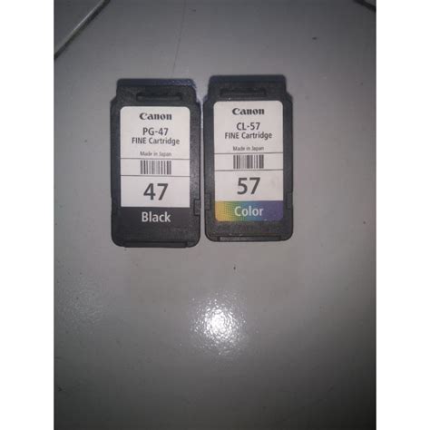 Jual Cartridge Canon PG 47 Black Dan CL 57 Color Second Recycle Siap