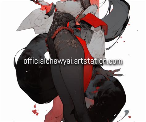 Artstation Kitsune Girls Artworks