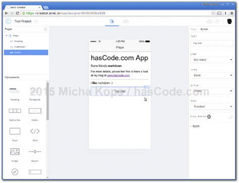 Quick Mobile Application Prototyping With Ionic Creator Micha Kops Tech Notes