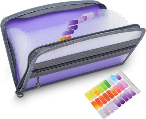 Nafy Small Accordion File Organizer A5 Check Size 13 Pockets Coupon Receipt Holder Organizer