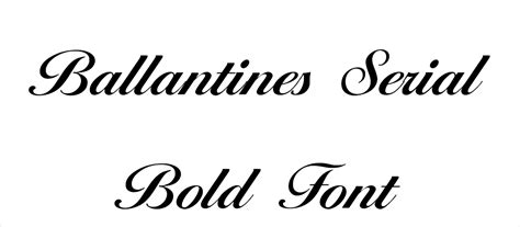 Ballantines Serial Bold Font Dafont Style