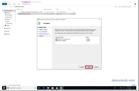 Installing The Azure Backup Agent On Windows 10 Machine Abou Condes Blog