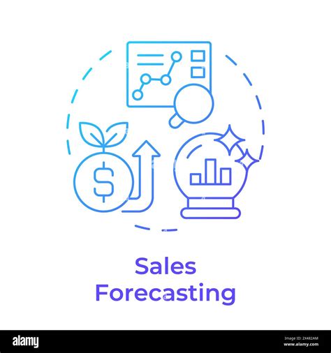 Sales Forecasting Blue Gradient Concept Icon Stock Vector Image And Art