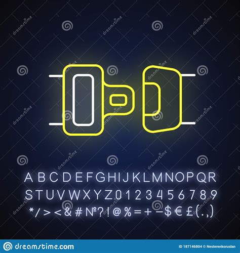 安全带霓虹灯图标 向量例证 插画 包括有 安全 照亮 建设者 外面 保护 字体 作用 汽车 187146804