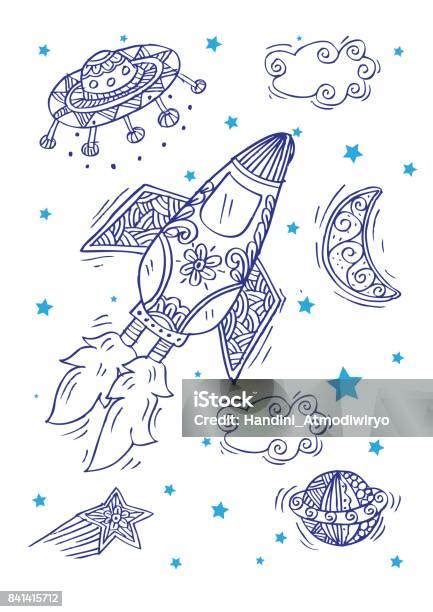 Kartun Elemen Ruang Angkasa Ilustrasi Stok Unduh Gambar Sekarang
