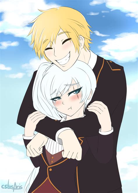 Jaune Hugging An Embarrassed Weiss Cslucaris Rrwby