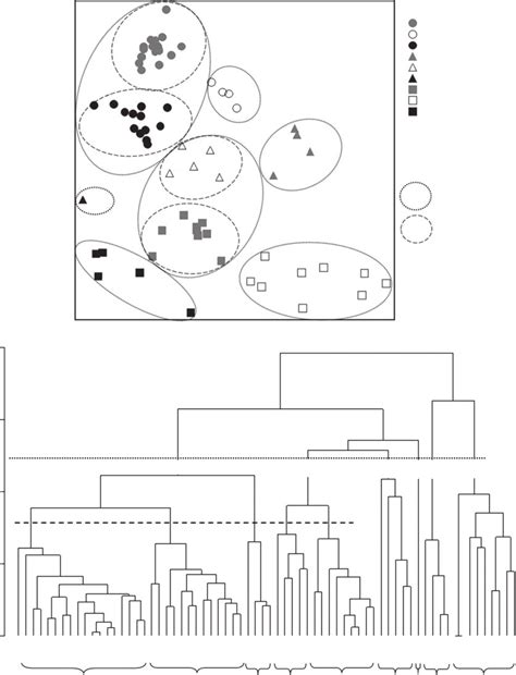 A Non Metric Multidimensional Scaling Ndms Ordination And B