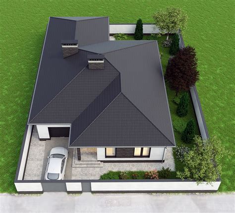 Проект красивого одноэтажного дома в Одессе на Behance Bungalow Style House Plans Bungalow